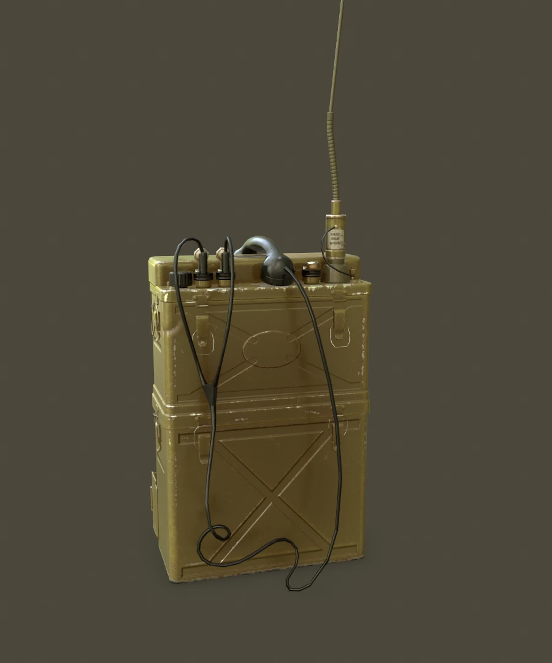ArtStation - WWII BC-1000 Backpack Radio - Dated January 1944
