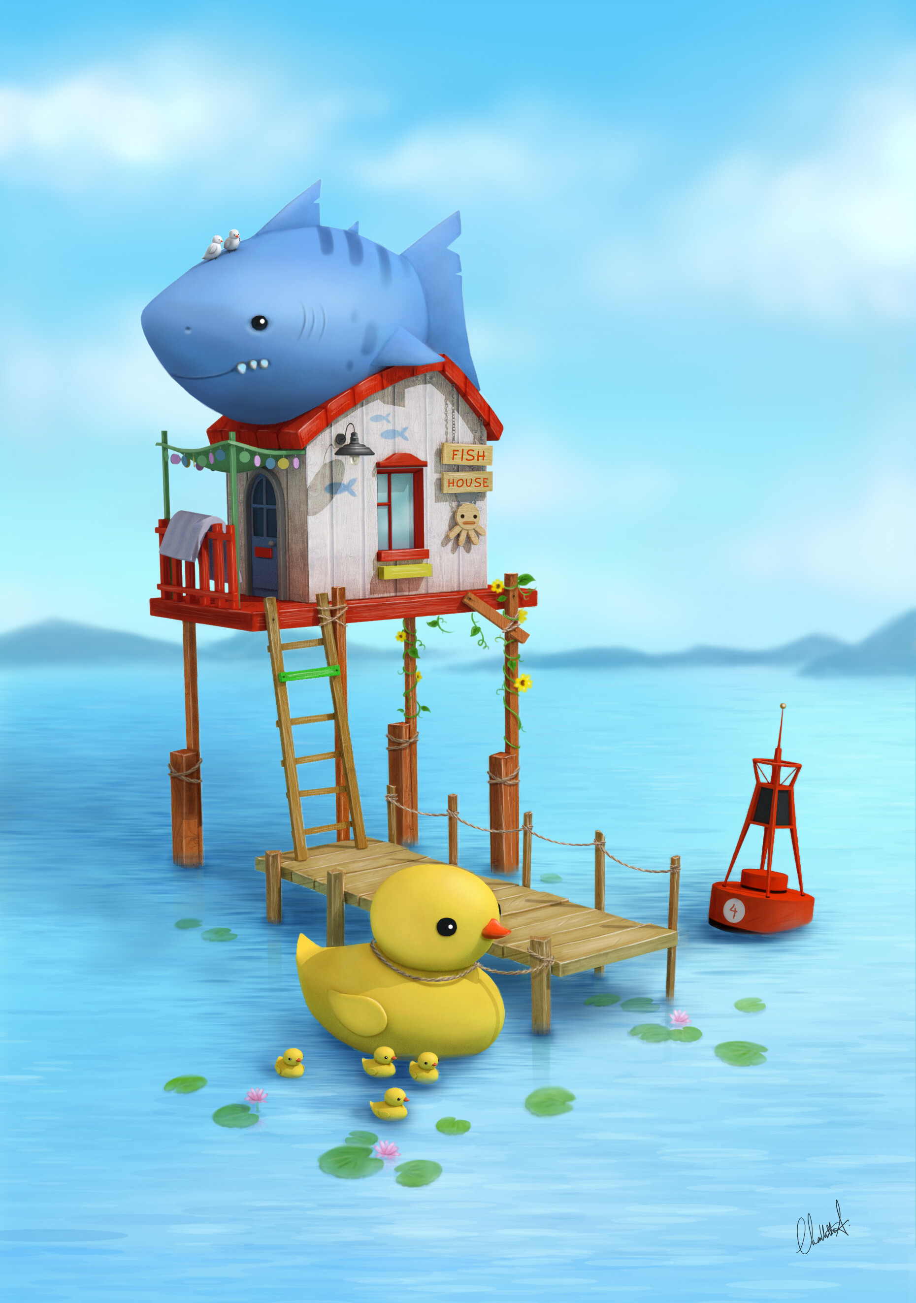 ArtStation - Shark House (3D Model)