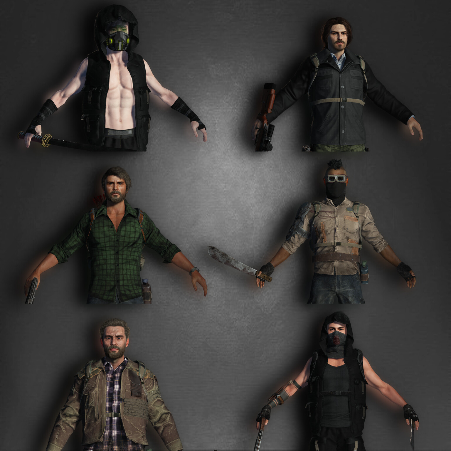 ArtStation - Post Apocolyptic Male Characters