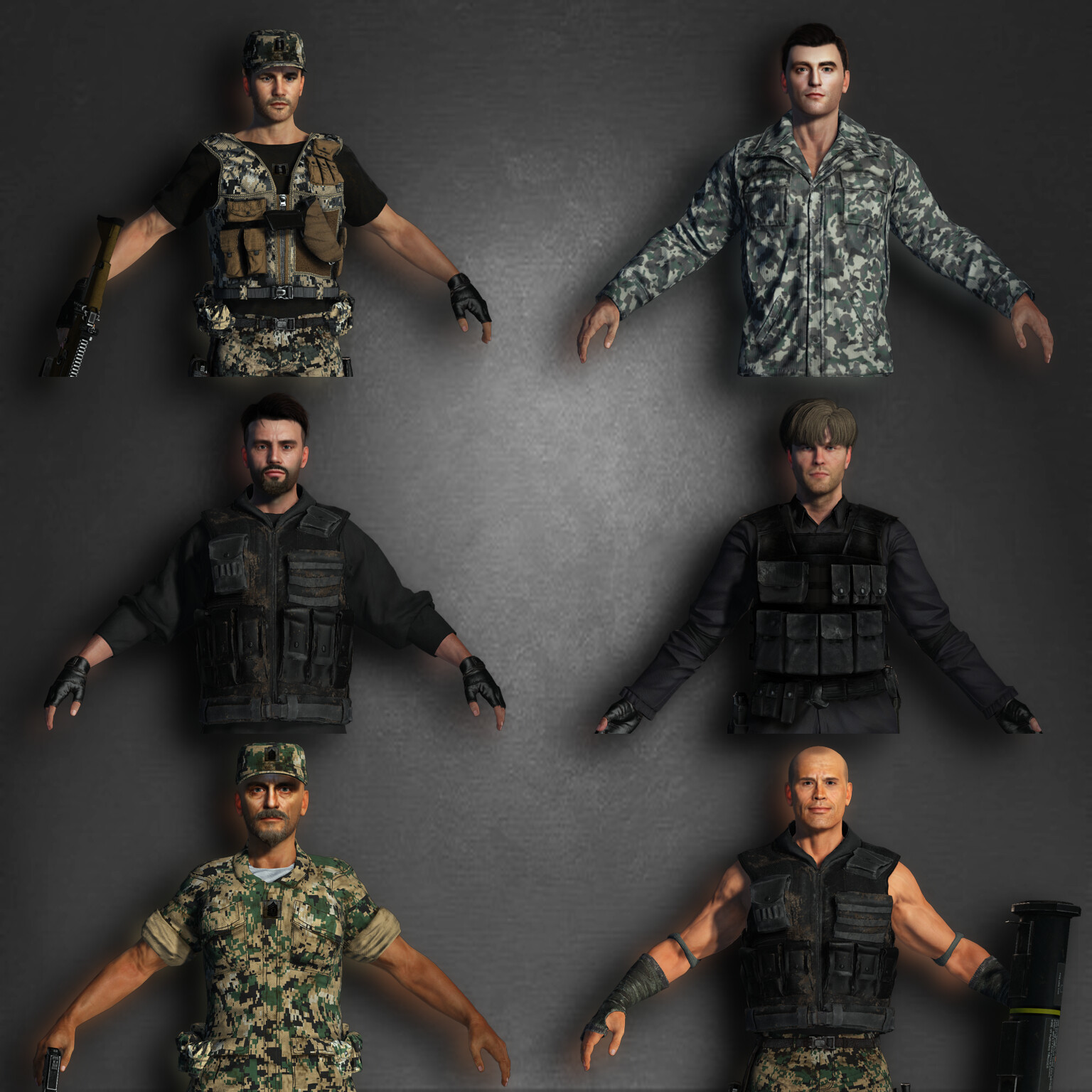 ArtStation - Military Male Characters