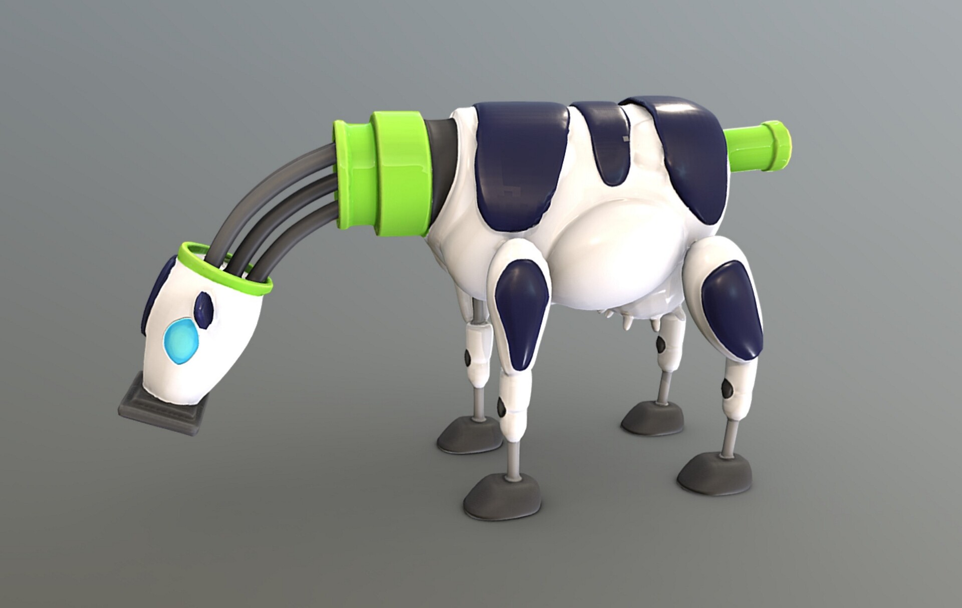 ArtStation - Recycling Cow Robot - from idea to finish