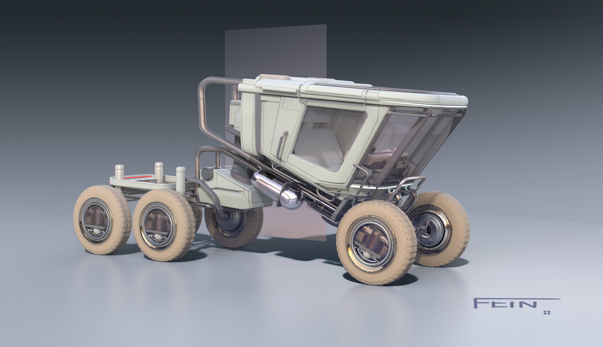 ArtStation - 6 wheel Mars rover design