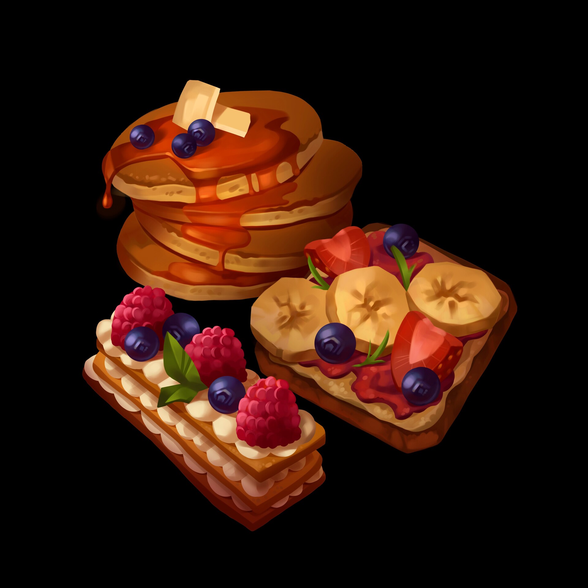 ArtStation - Stylized dessert (icon)
