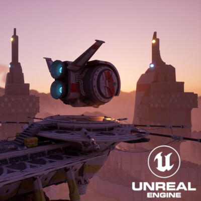 ArtStation - UE5 Space Ship Landing Pier