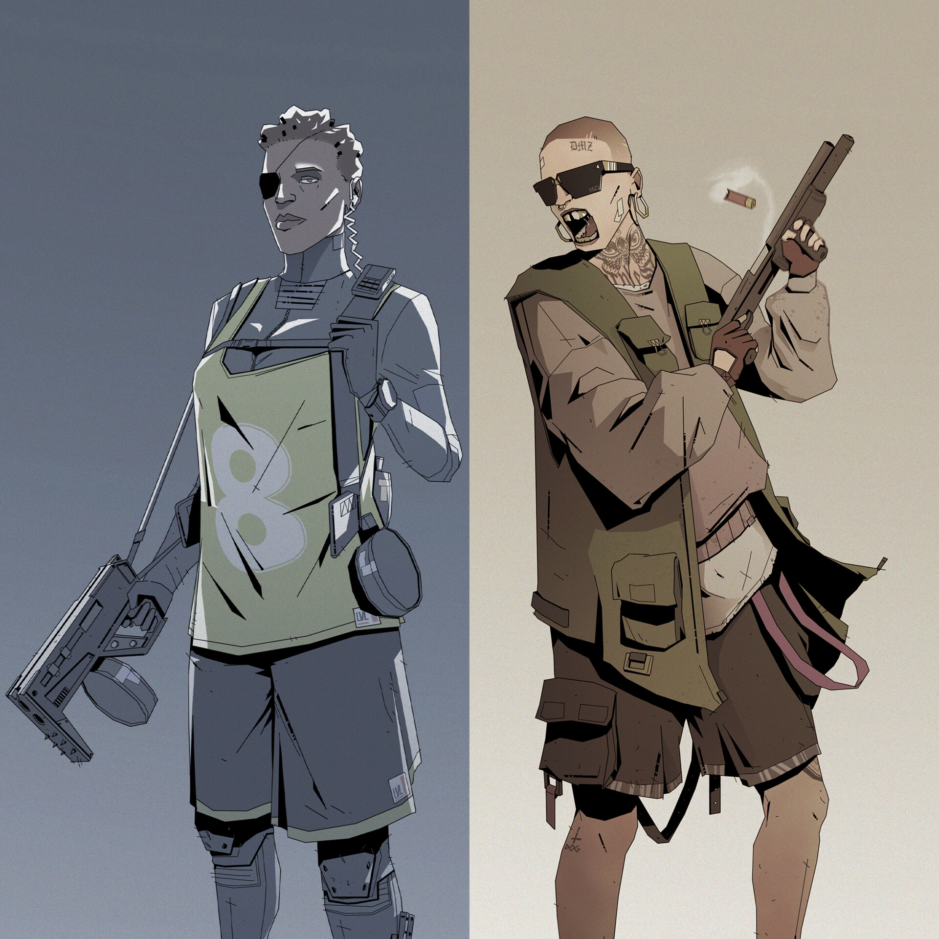 ArtStation - Character Design Girl Gang