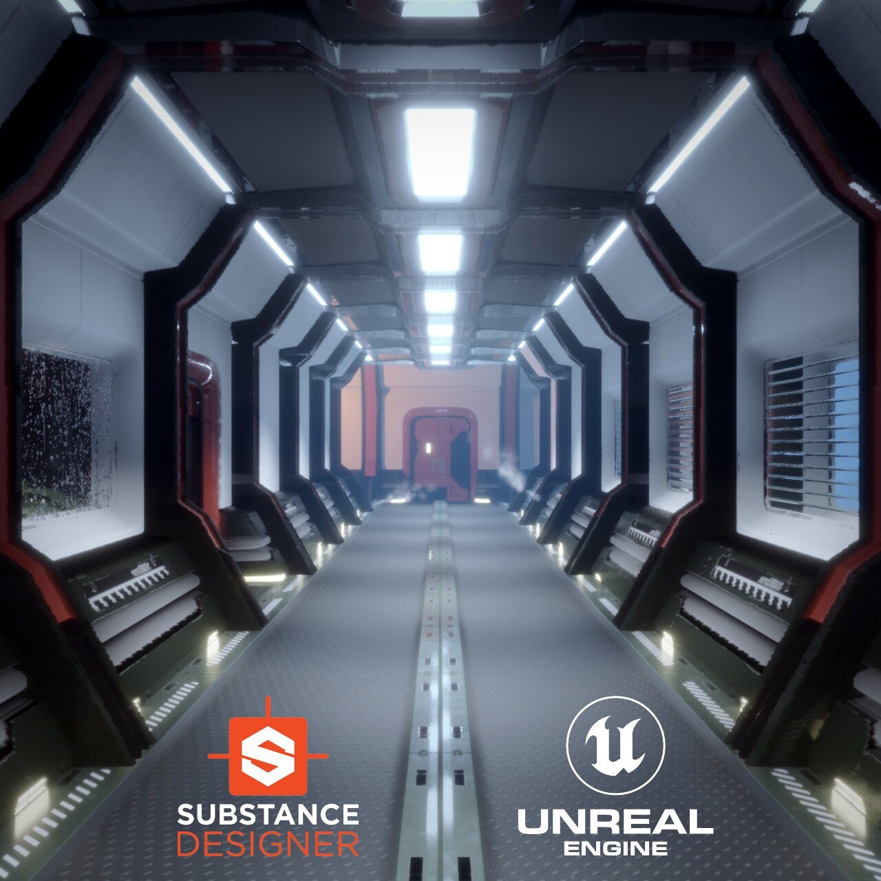 Roman Volobuev - Sci-Fi corridor - Unreal Engine 4