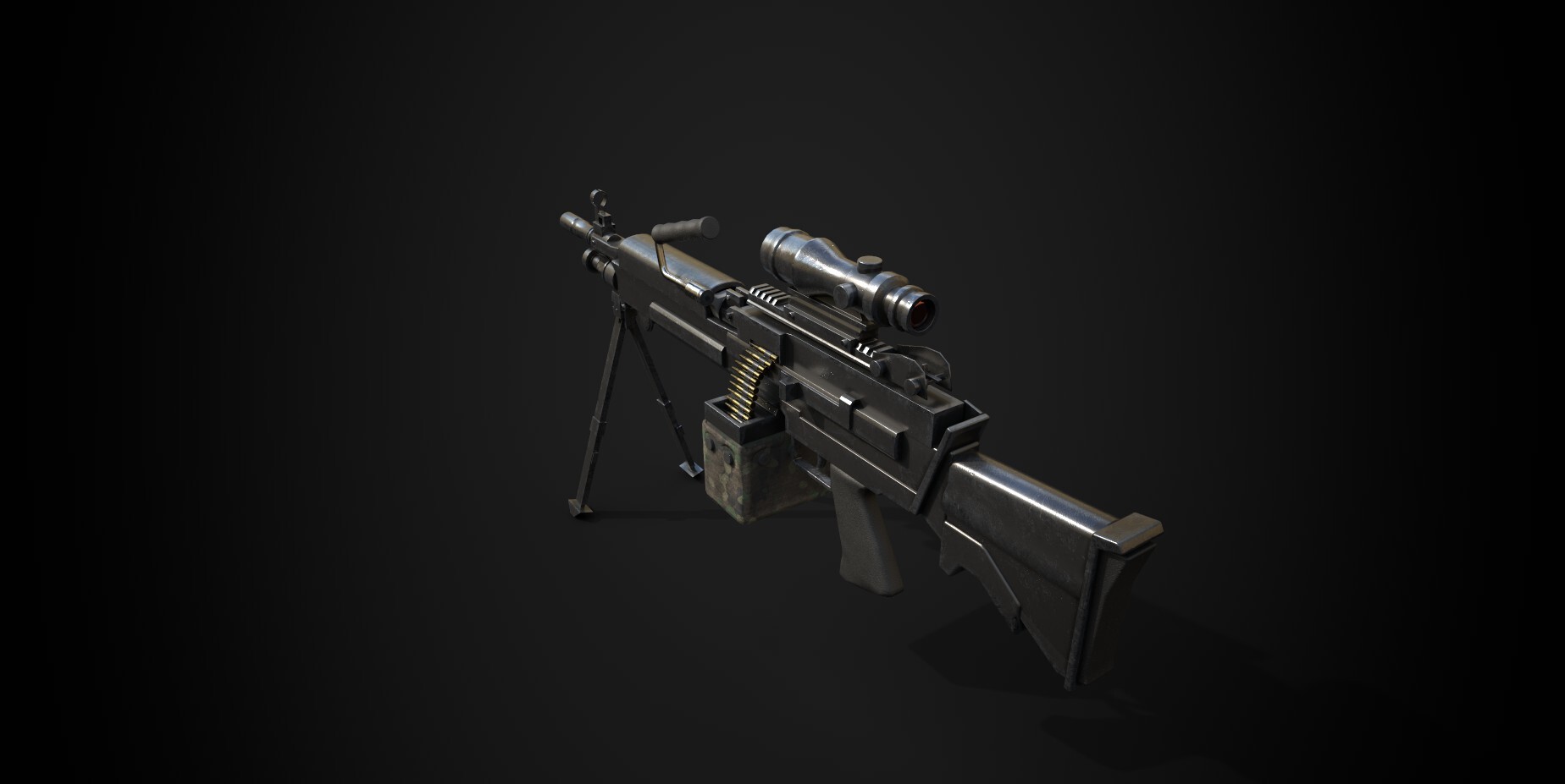ArtStation - M249 SAW Machine Gun
