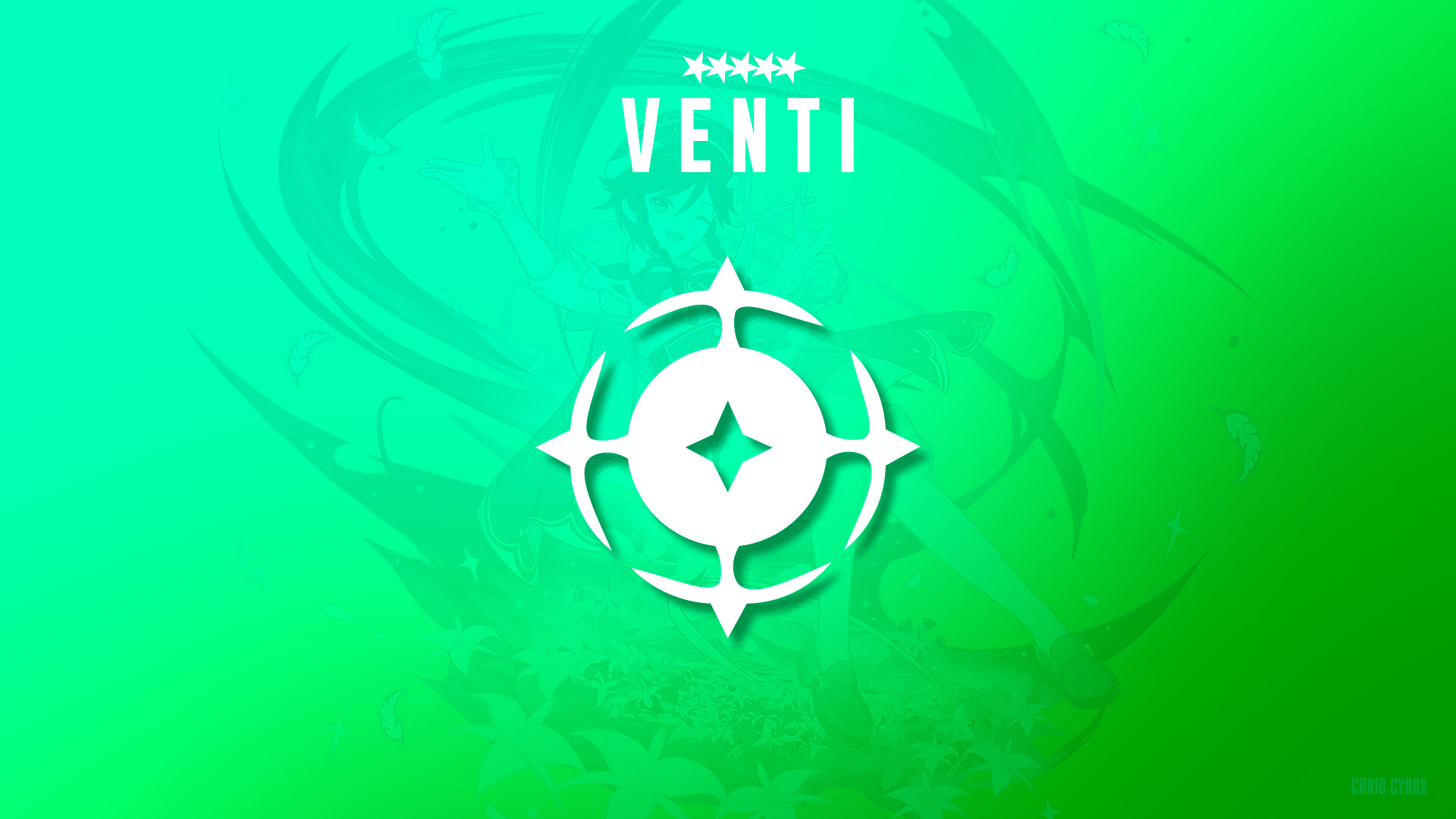 ArtStation - Venti Wallpaper set | Genshin Impact