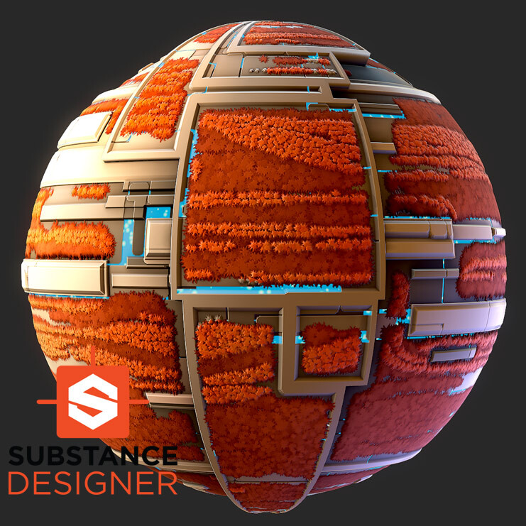 ArtStation - Stylized Sci-Fi Material - Substance 3D Designer