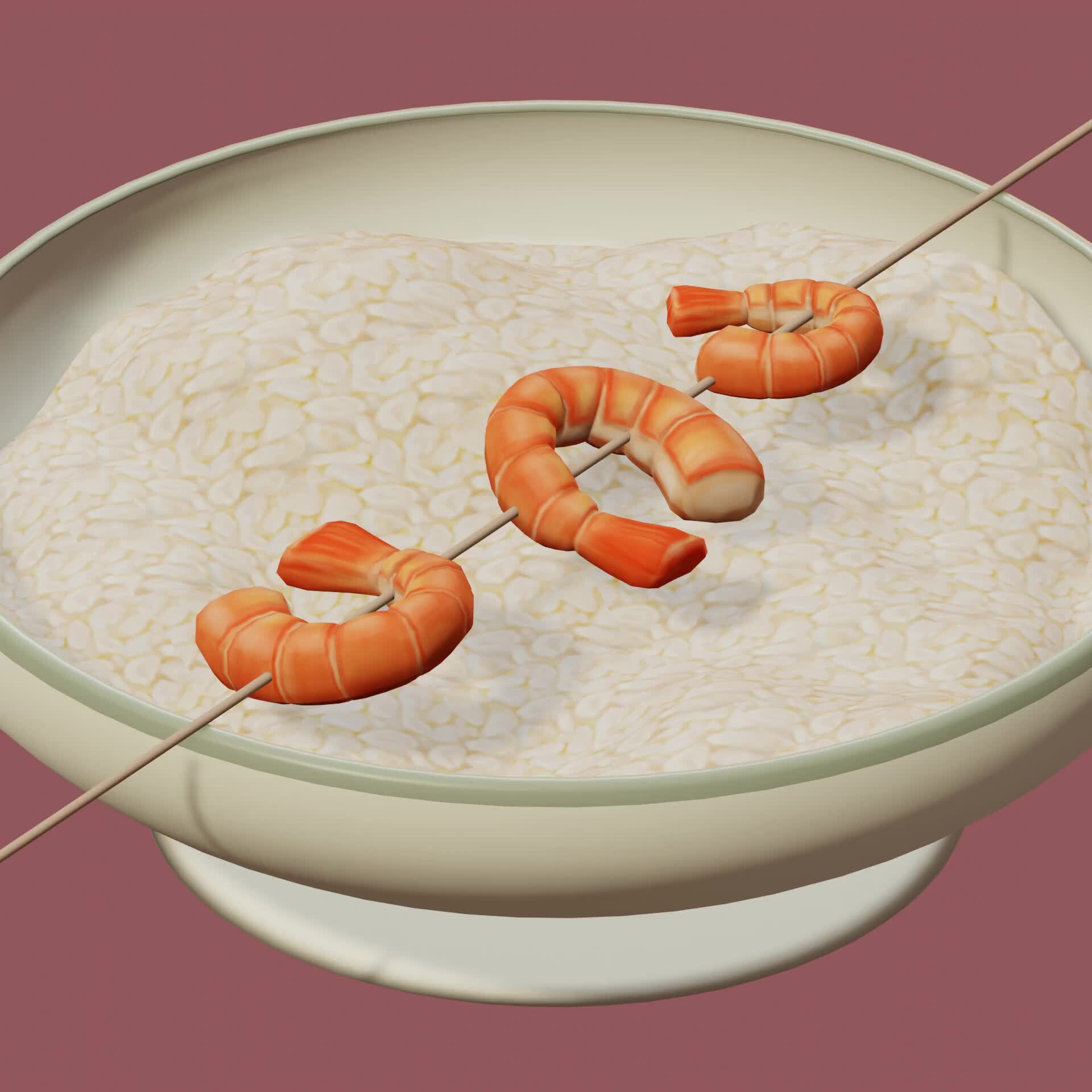 ArtStation - Low Poly Shrimp Bowl