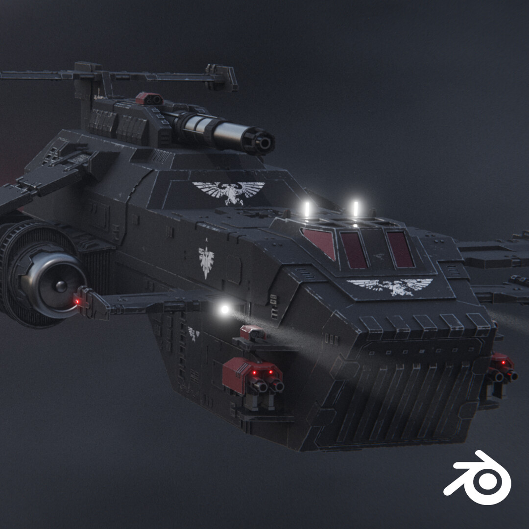 ArtStation - Thunderhawk gunship - Warhammer 40k model