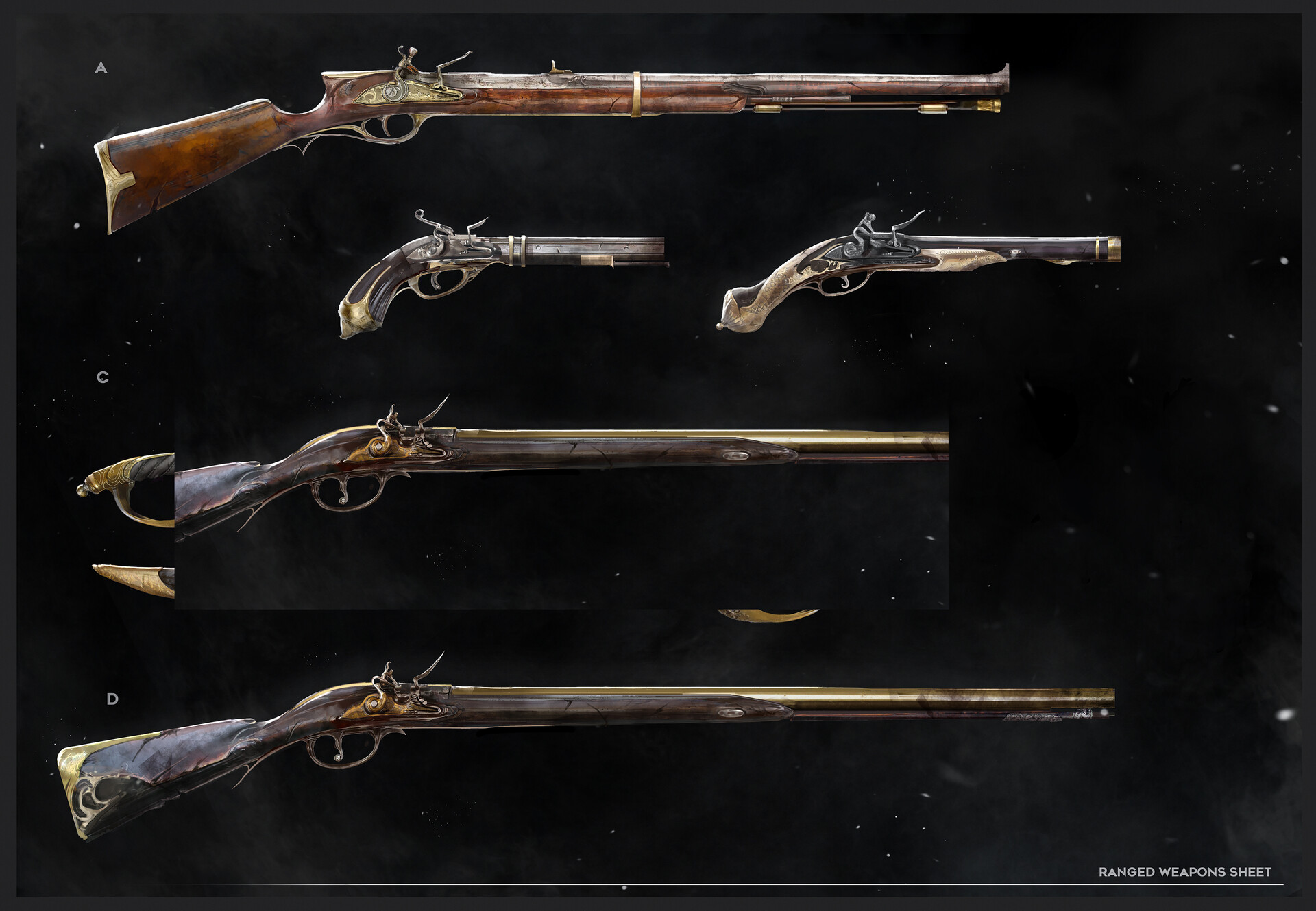 ArtStation - Buccaneer Weapons - Set 1
