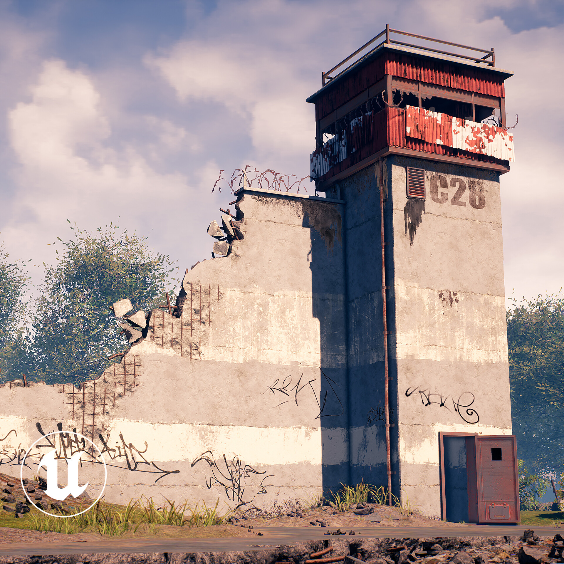 ArtStation - Rust - Prison Tower UE4