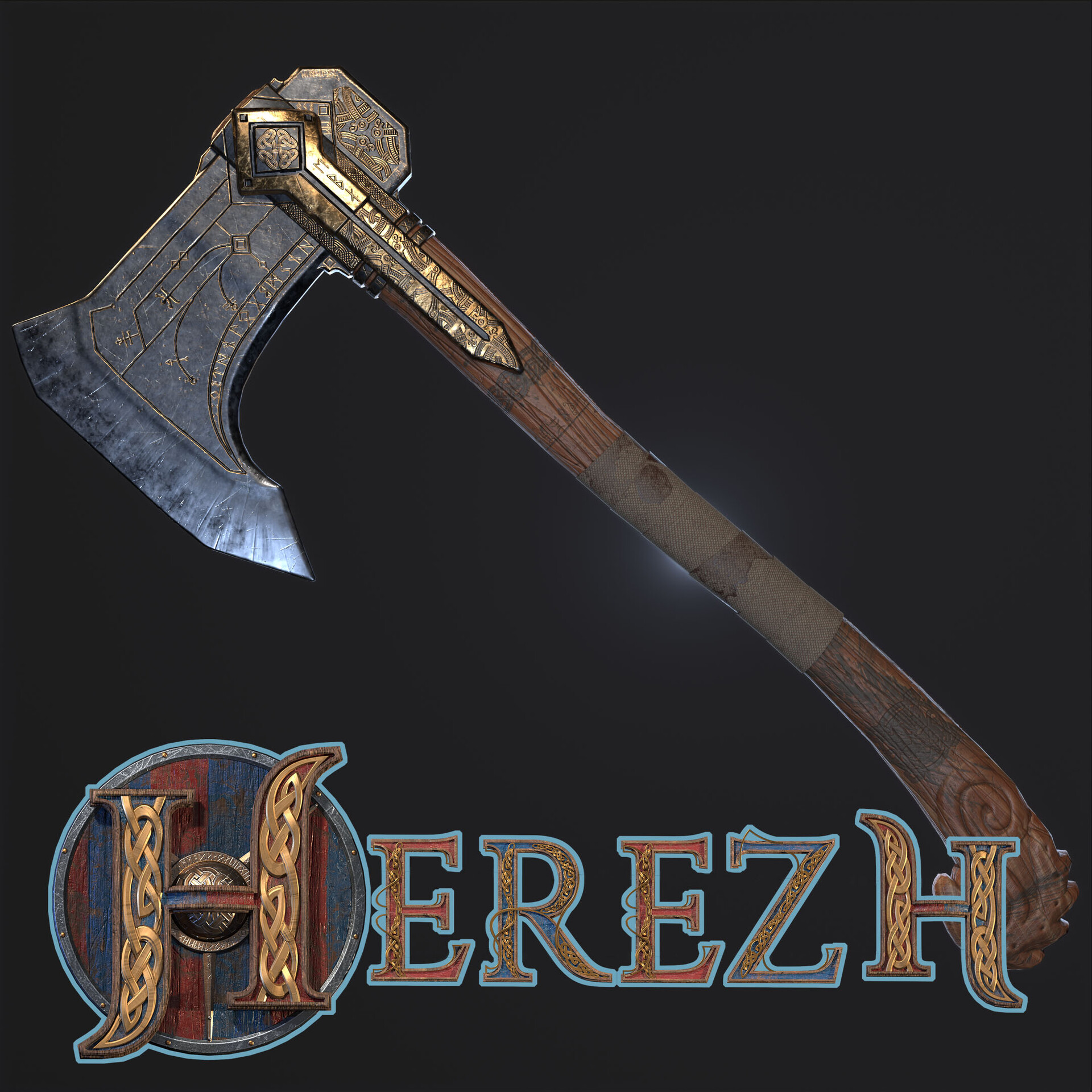 ArtStation - Runic war axe