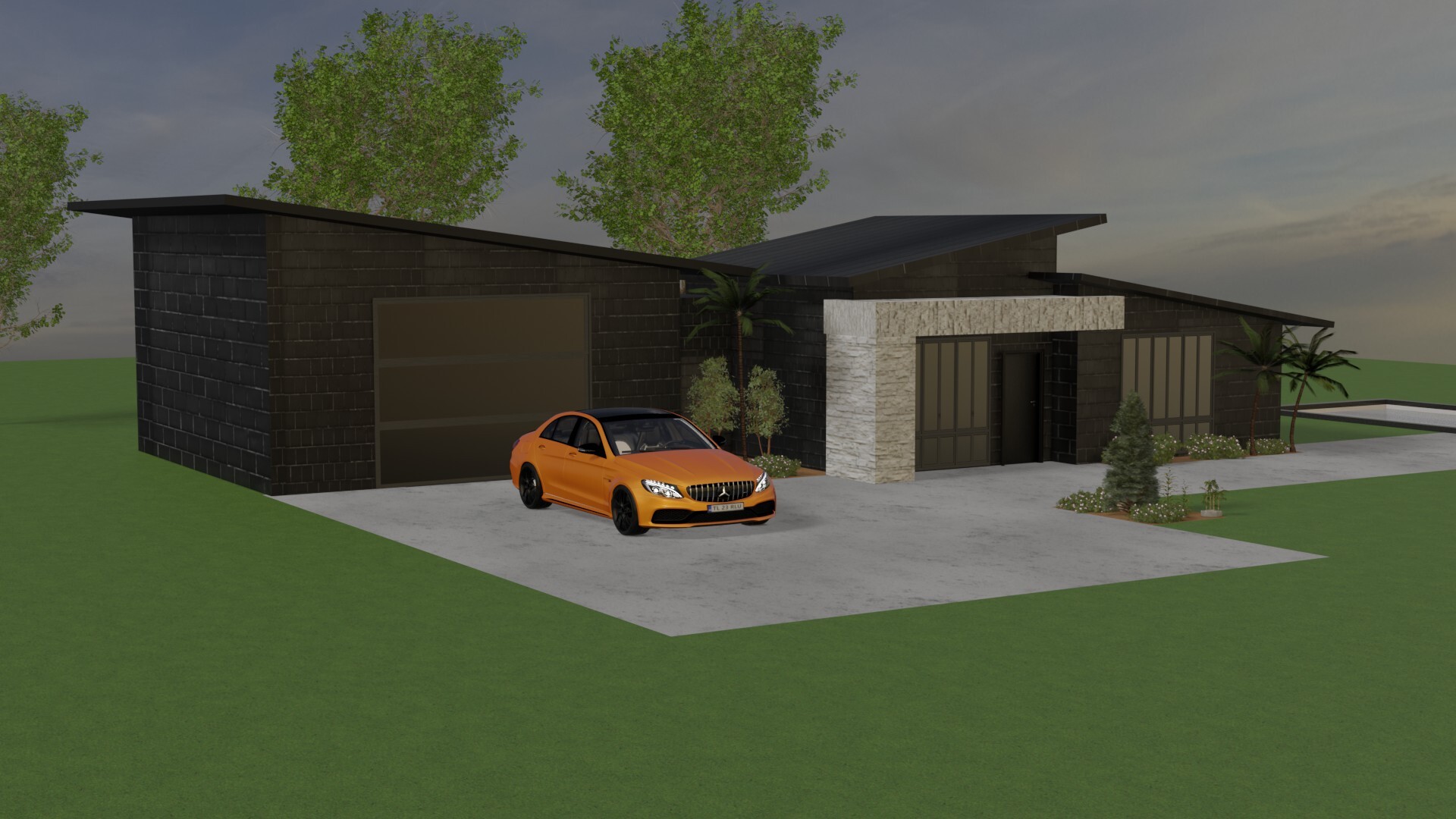ArtStation - Modern House Architecture Design animation in Blender