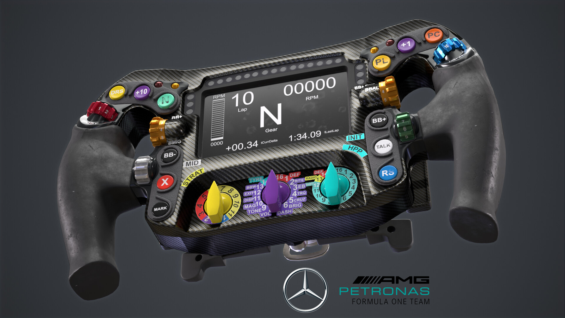 ArtStation - Mercedes W07 F1 Steering Wheel