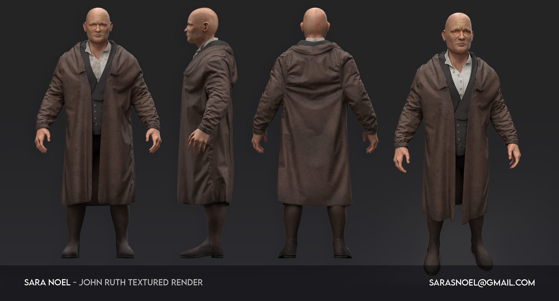 ArtStation - John Ruth Character Model - Pass 01