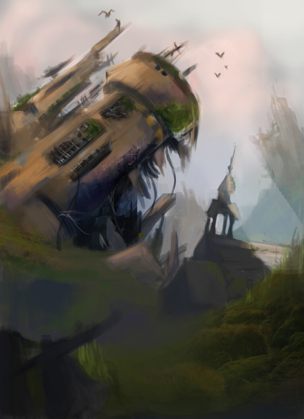 ArtStation - Space-opera post apocalyptic landscape