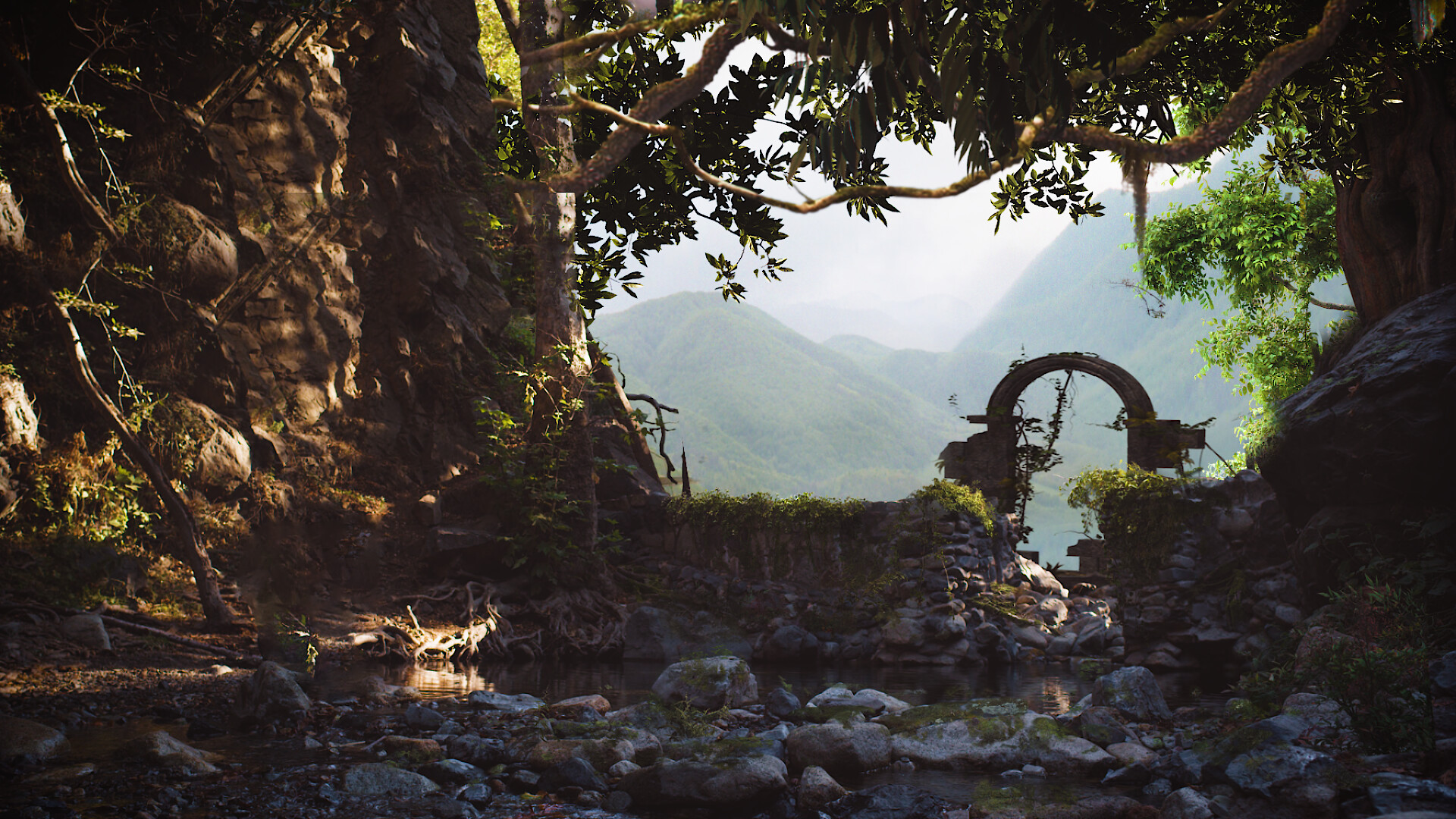 ArtStation - FOREST MATTE PAINTING