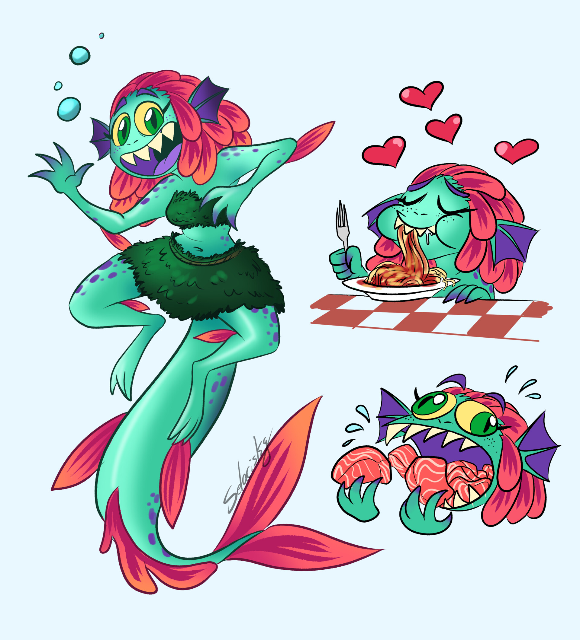 ArtStation - Sea monster (Character Exploration)