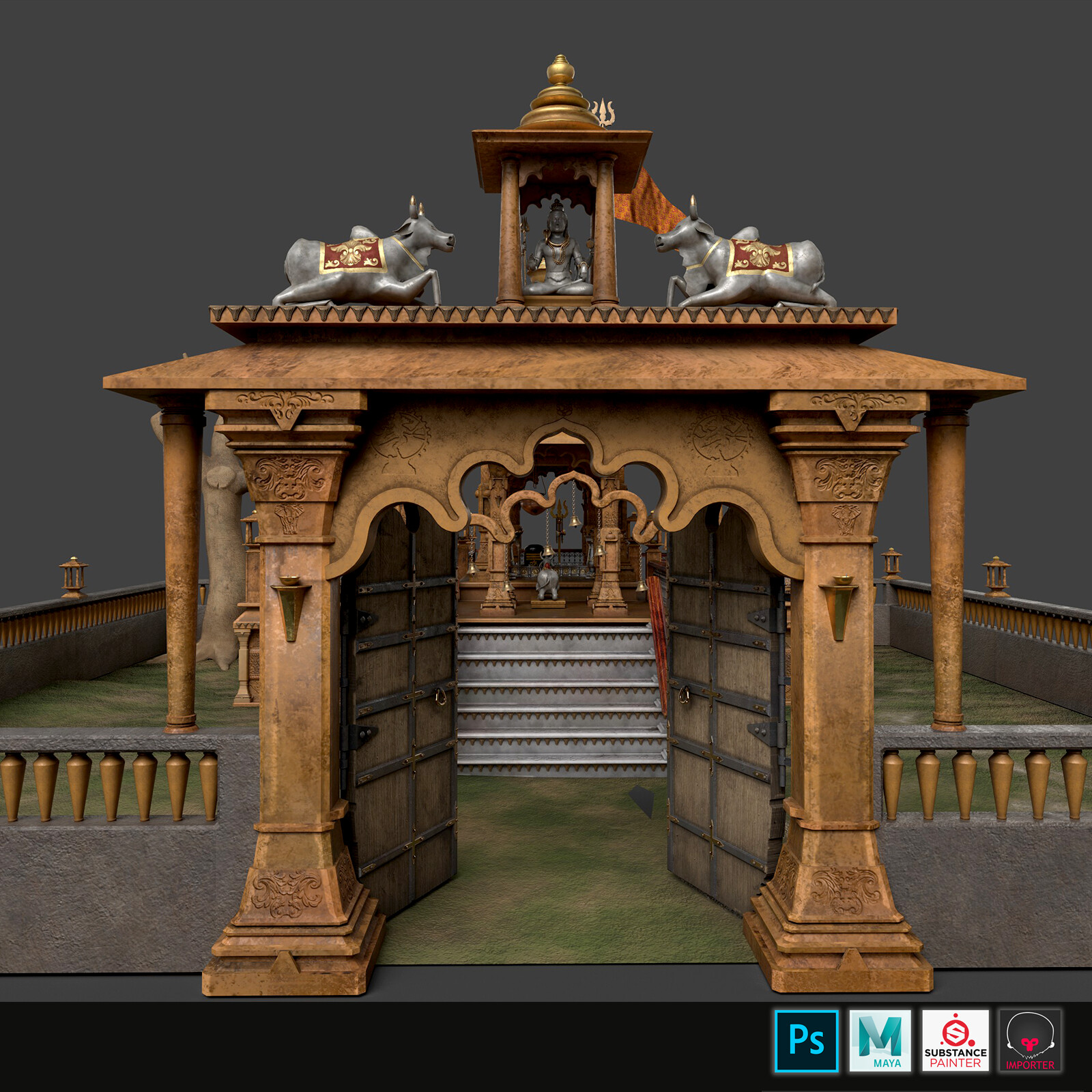 ArtStation - Lord Shiva Temple