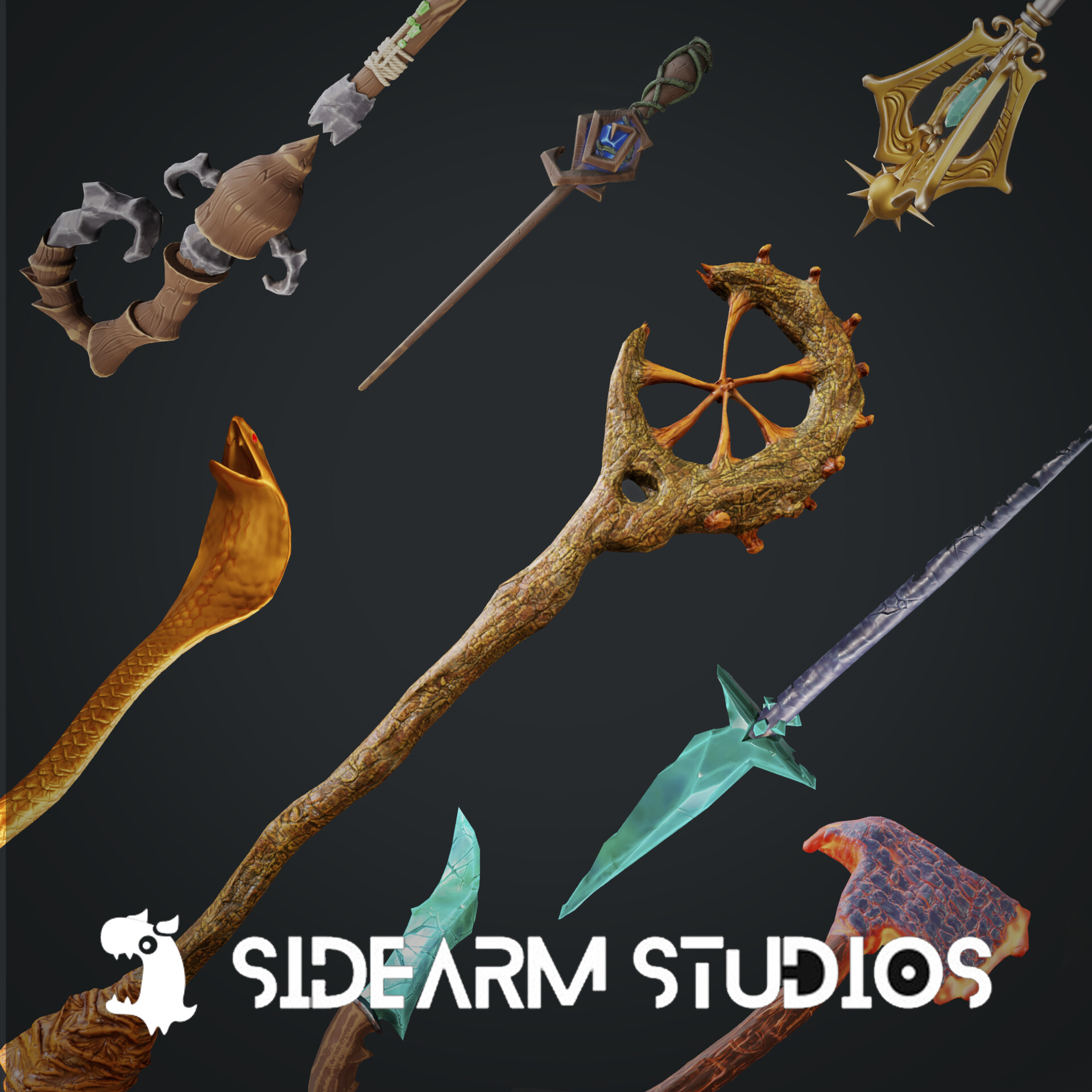 ArtStation - Stylized Weapons Pack 2 - Highpolys