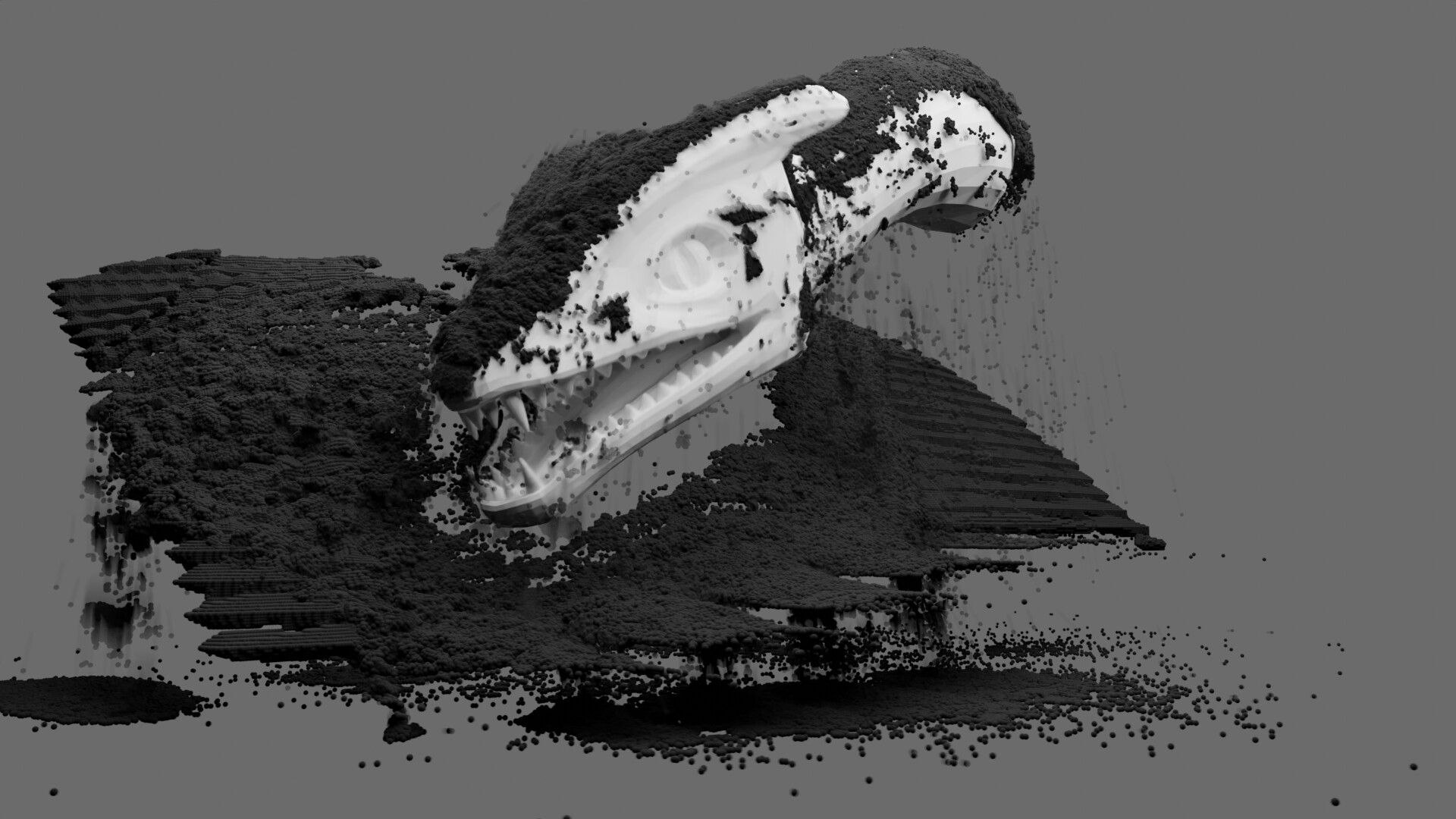 ArtStation - Mud simulation - Point cloud testing