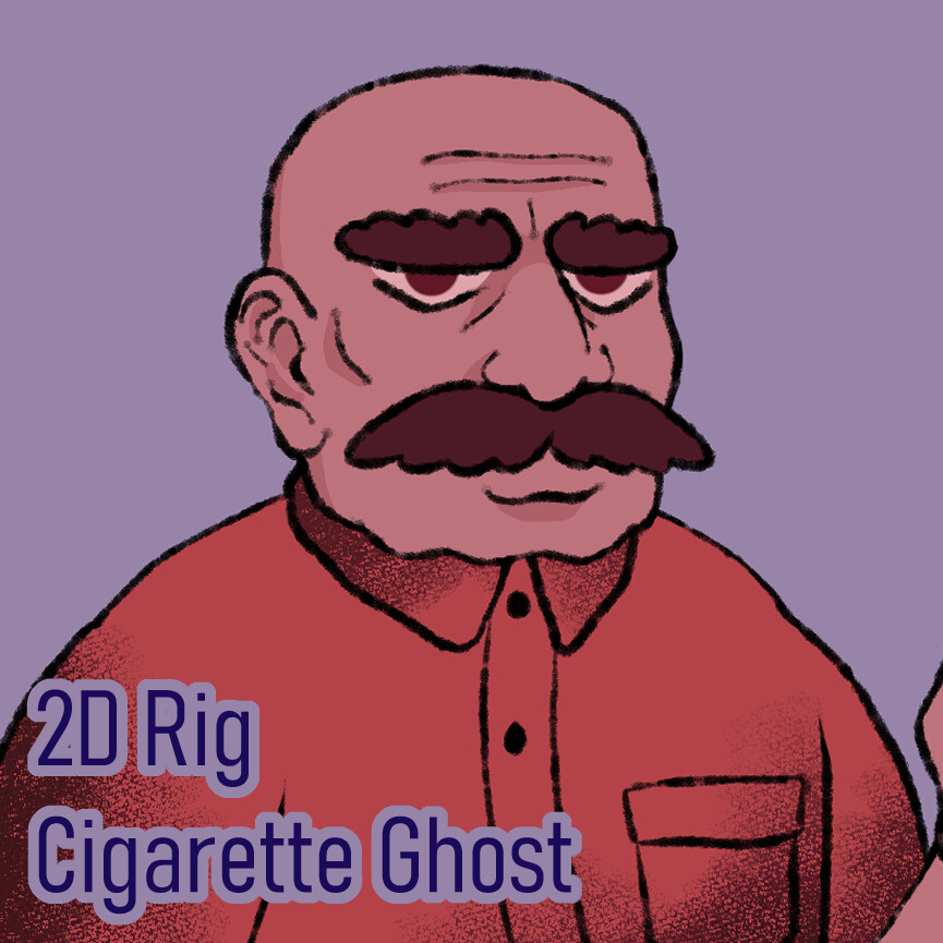 ArtStation - Ghostdusters - Cigarette Ghost 2D Rig