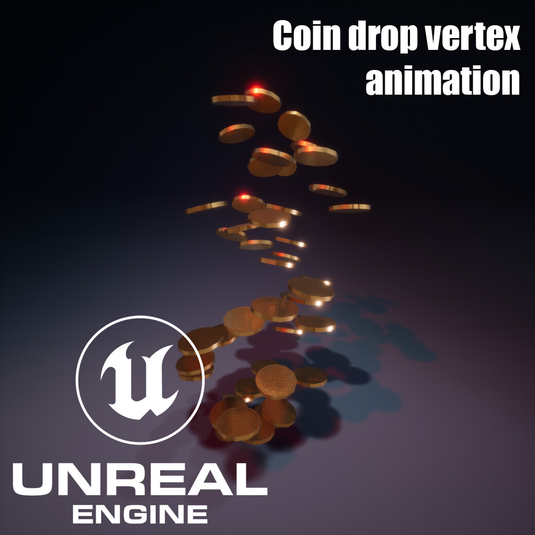 Dmitriy Shibanov - Coin drop vertex animation