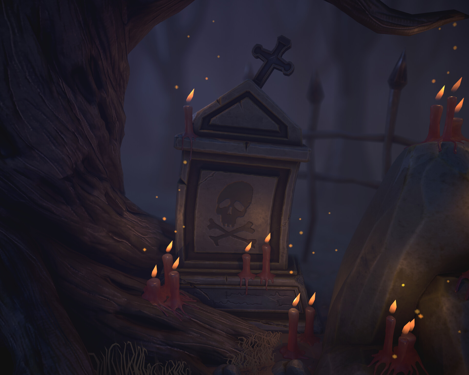 ArtStation - Stylized Graveyard