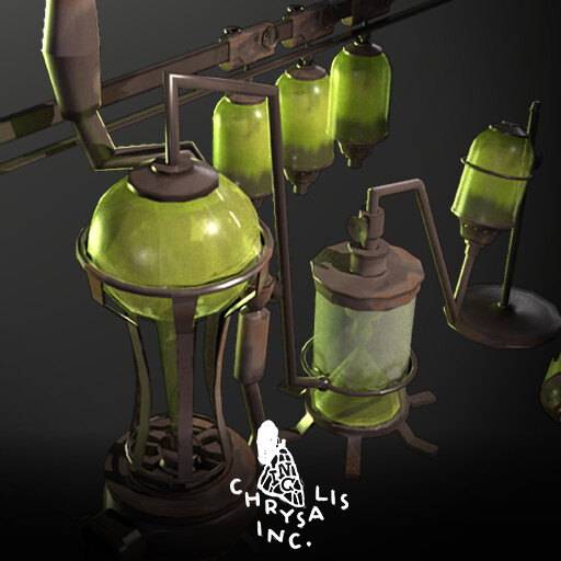 ArtStation - Chrysalis Inc. / texture - Cryopods & Dream machine