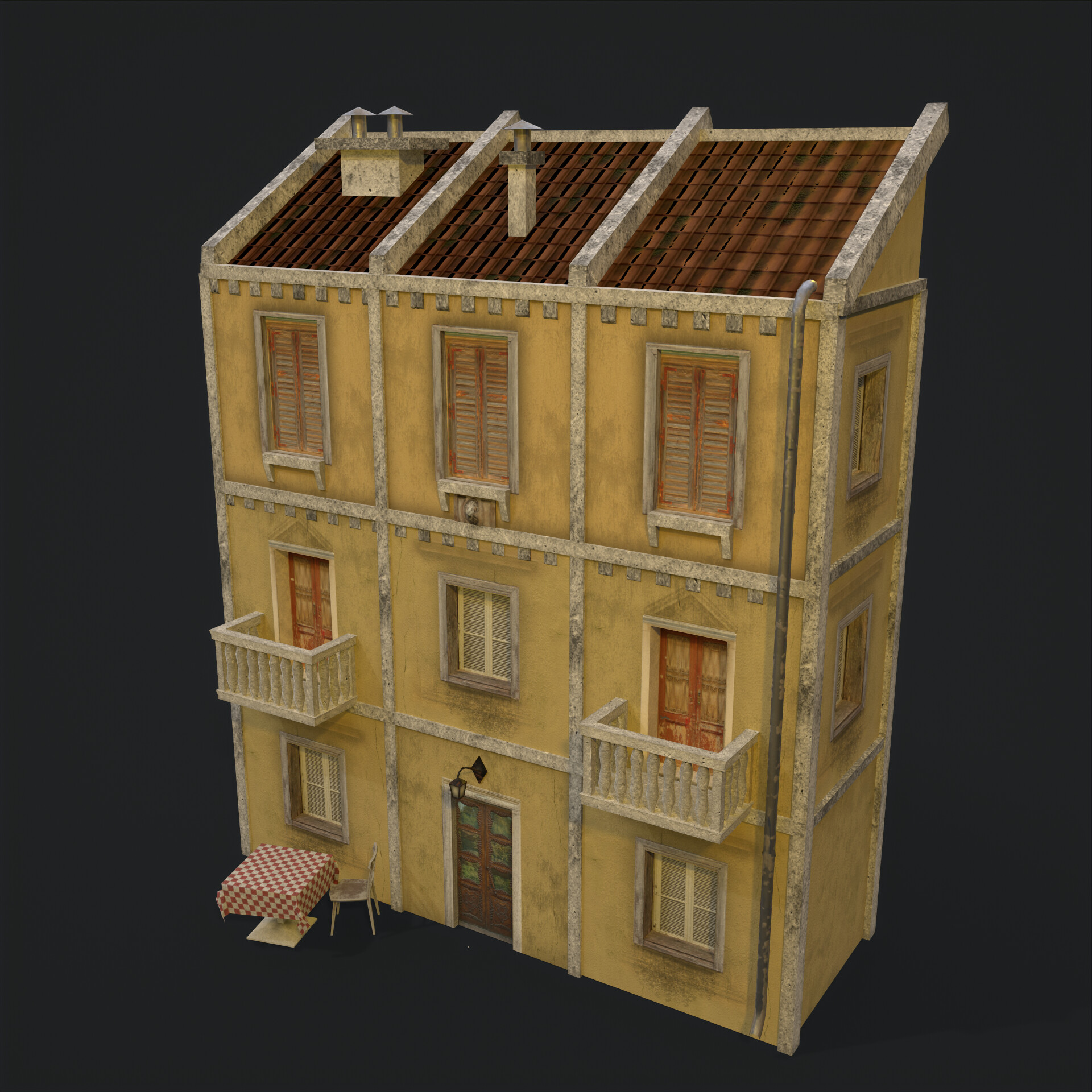 ArtStation - Realistic low poly building