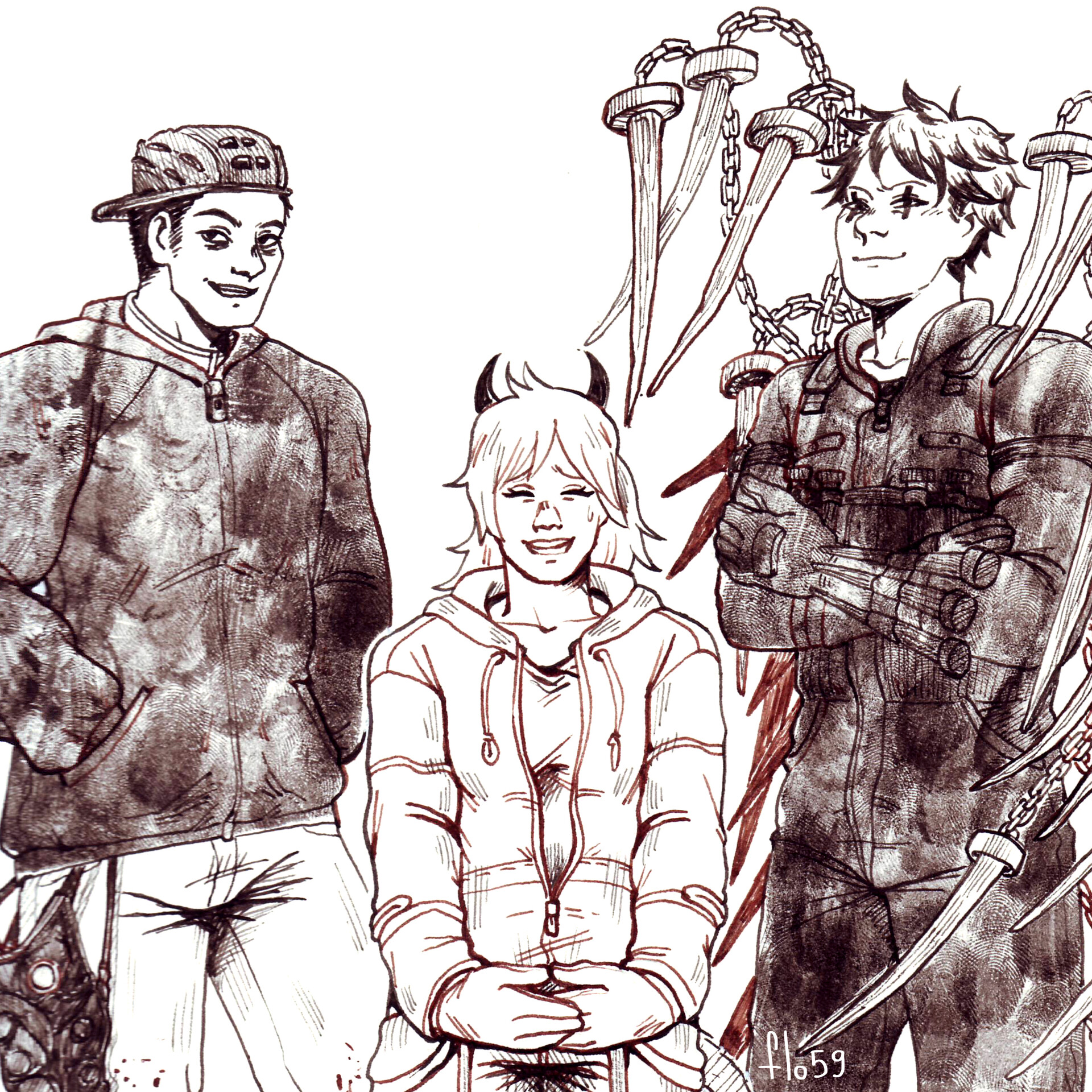 ArtStation - Nikaido, Aikawa and Risu fanart