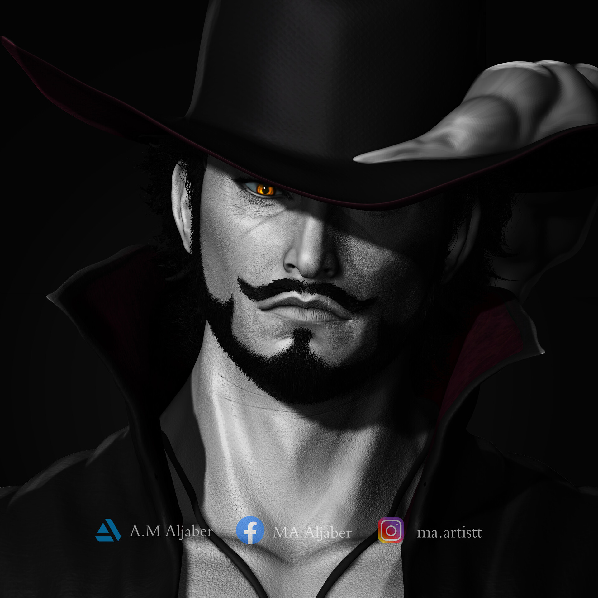 ArtStation - Dracule Mihawk | 3D Model