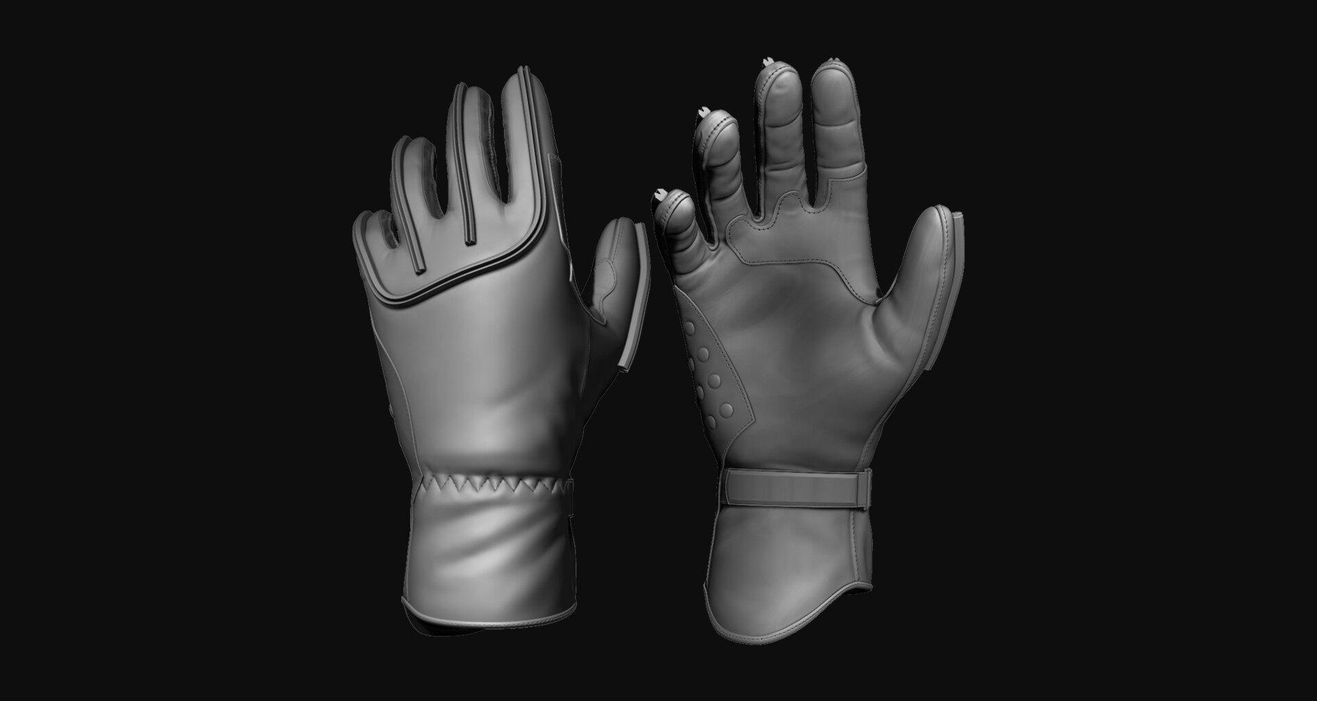 ArtStation - Leather Gloves