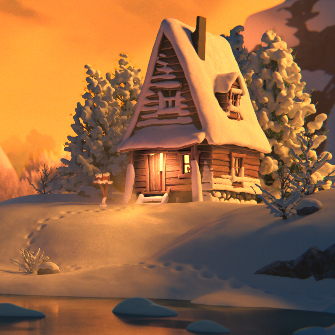 ArtStation - Winter Cabin Lignthing