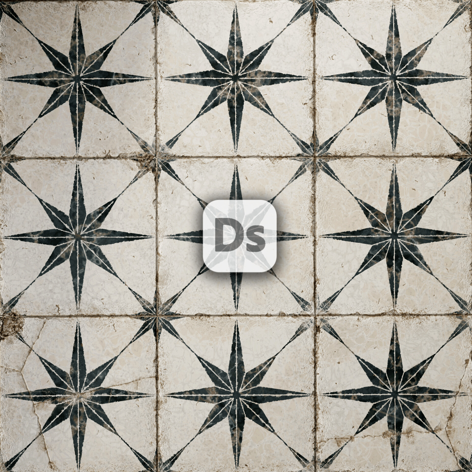 ArtStation - Aged Decorative Tiles (Peronda FS Star) - Substance Designer