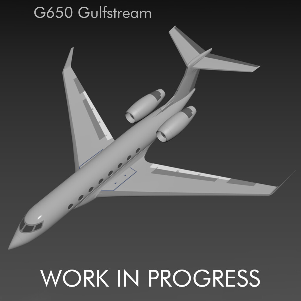 ArtStation - G650 Gulfstream (WIP)