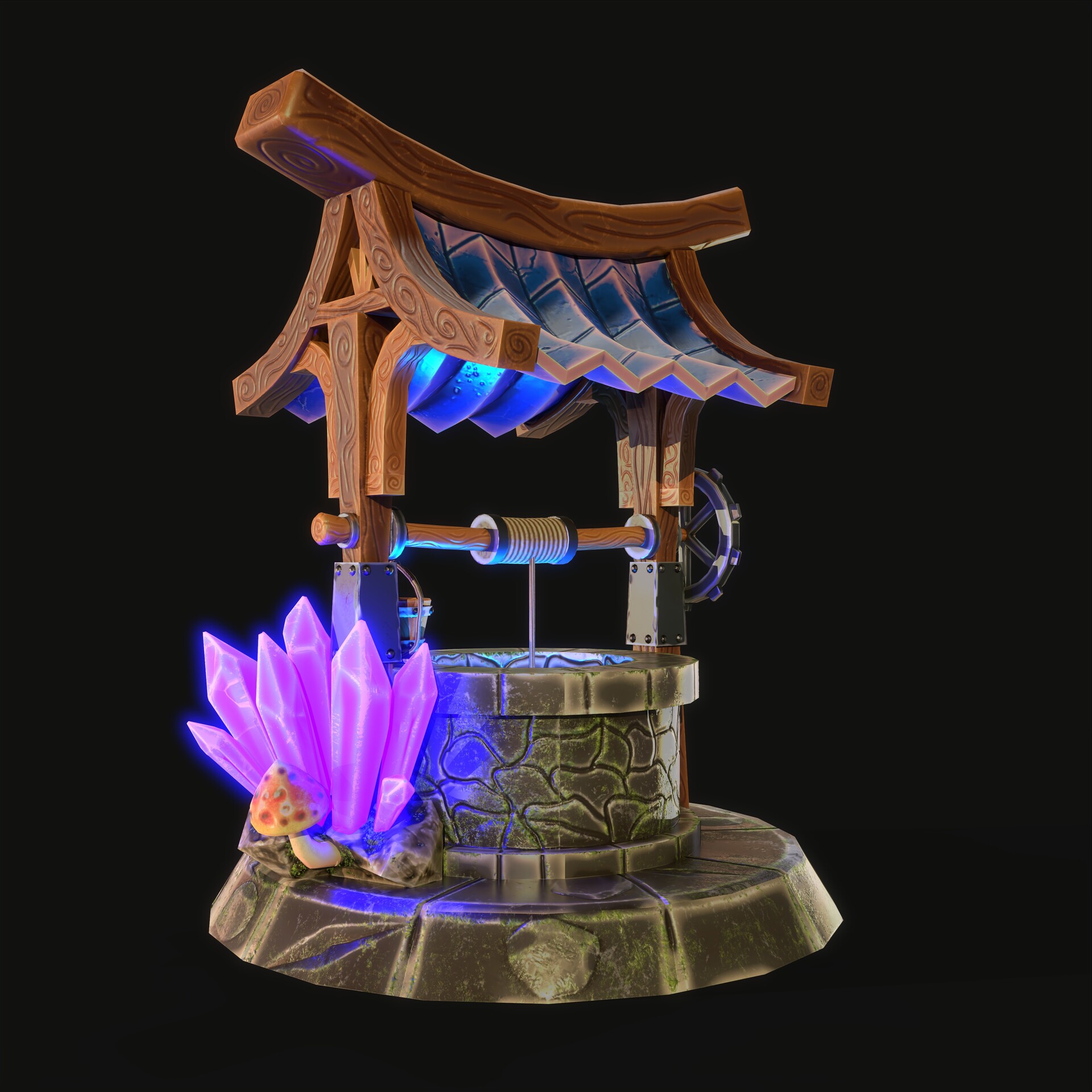 ArtStation - Stylised Wishing Well Props