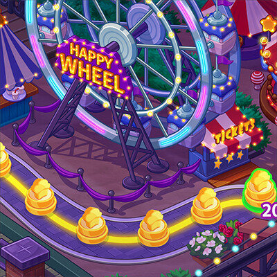 ArtStation - Game map for Cooking Craze!