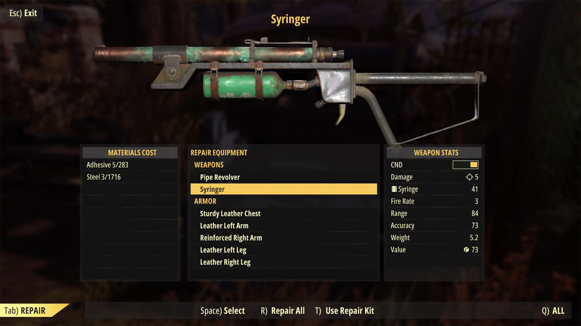 ArtStation - Alternative Fallout 76 weapons workbench UX/UI