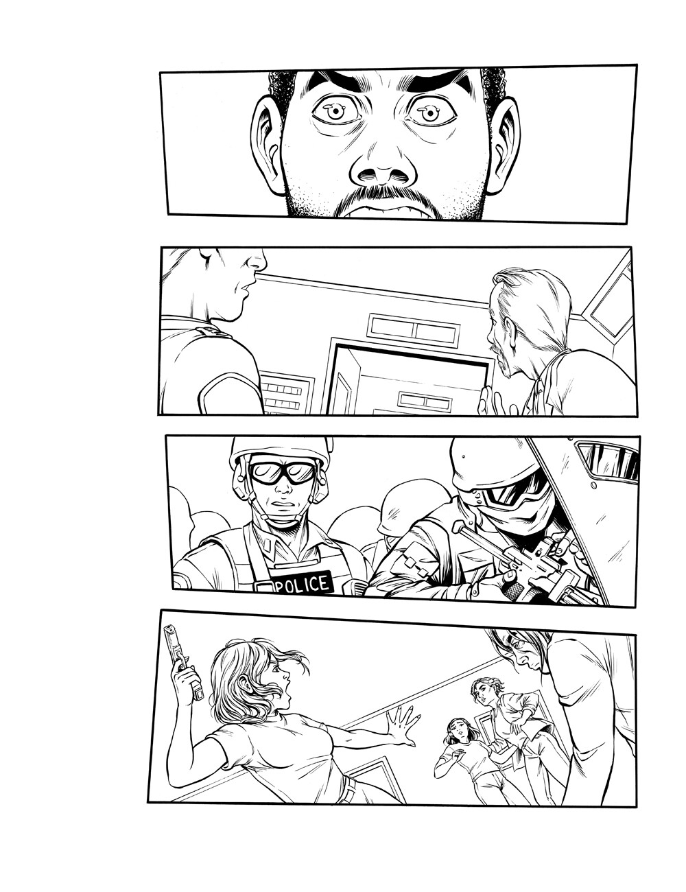 ArtStation - Inking - Gray (Mystery/Horror Comic)