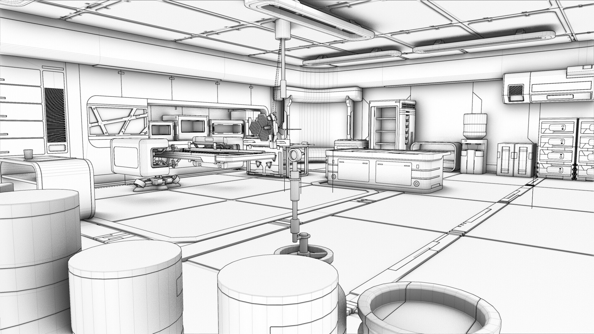 ArtStation - Space - X Hospital (2/3) Modelling Detail