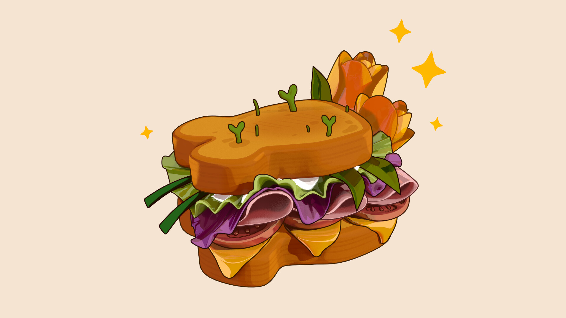 ArtStation - Stylized Sandwich