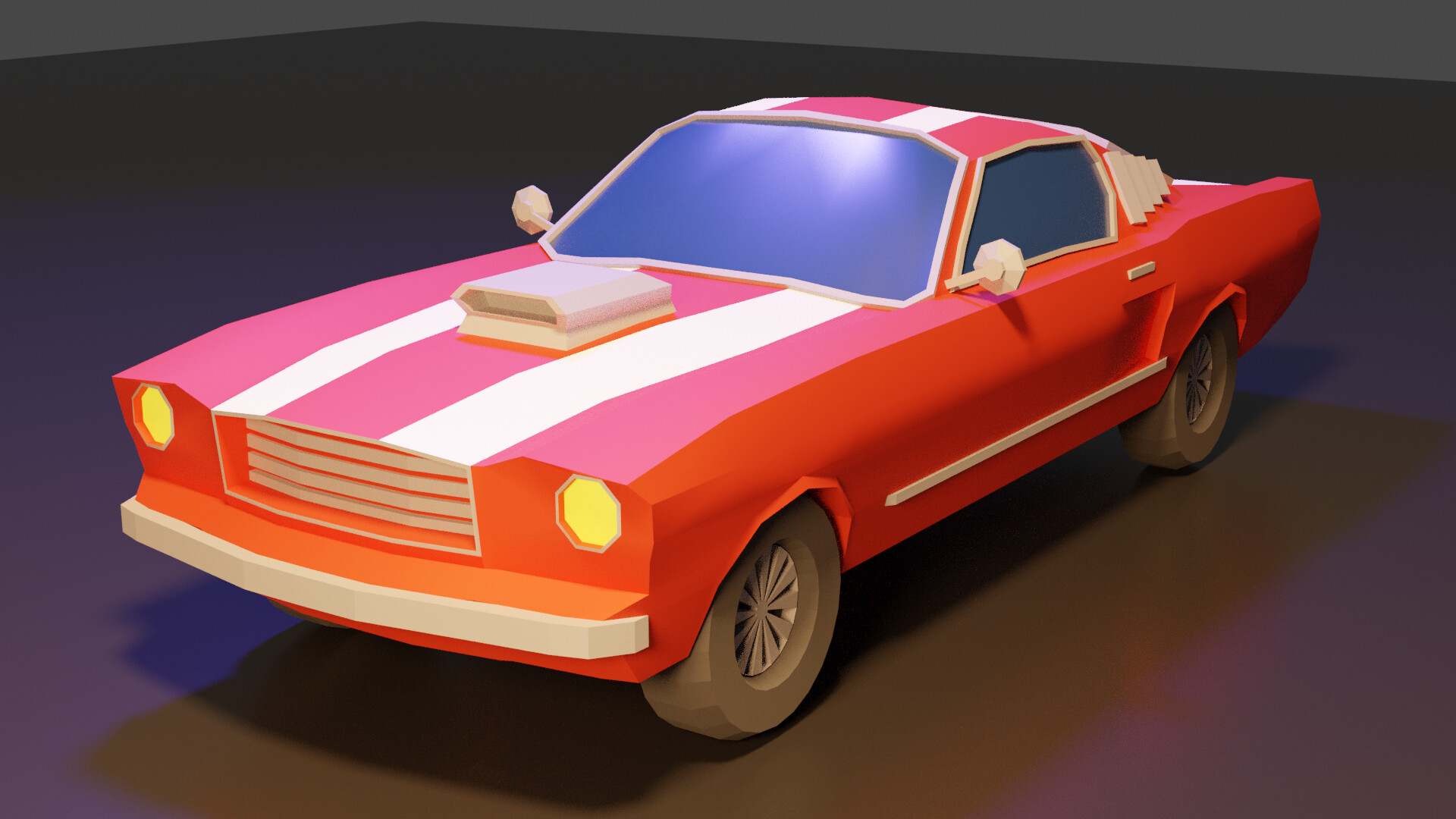 ArtStation - Low poly stylized car