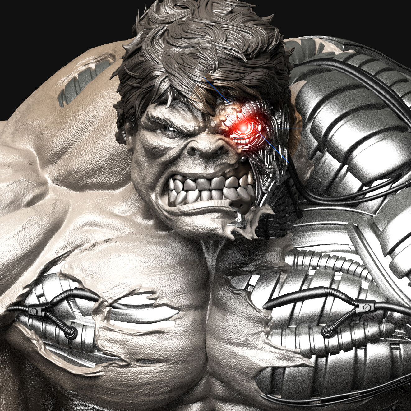 ArtStation - -Cyborg Hulk-