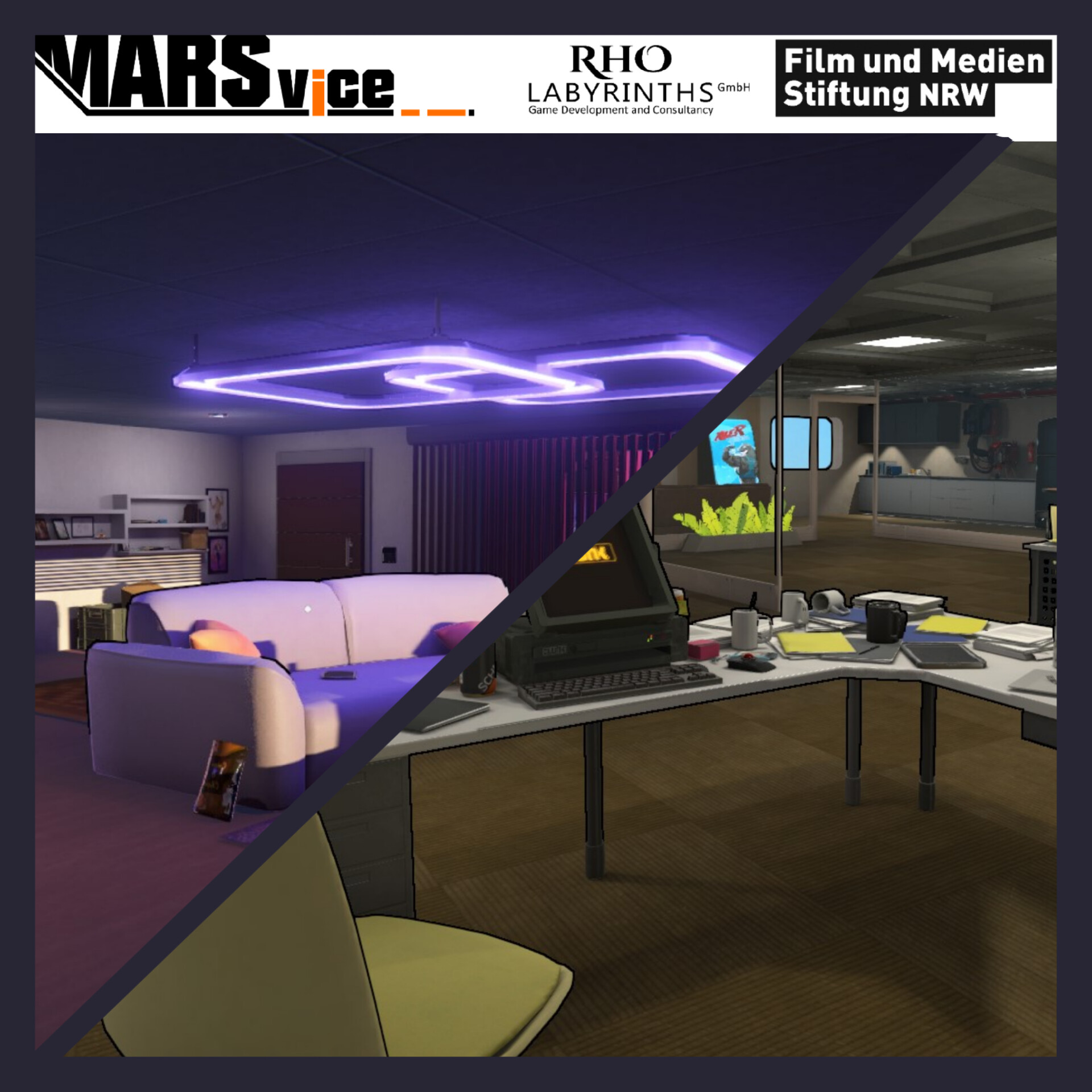 ArtStation - Mars Vice Prototype: Dax Apartment & Office