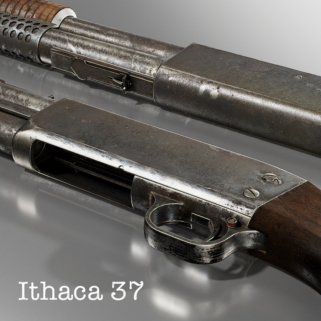 ArtStation - Ithaca 37 Shotgun