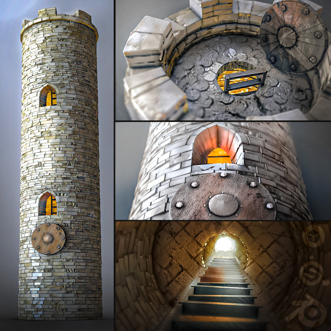 ArtStation - Medieval stone tower