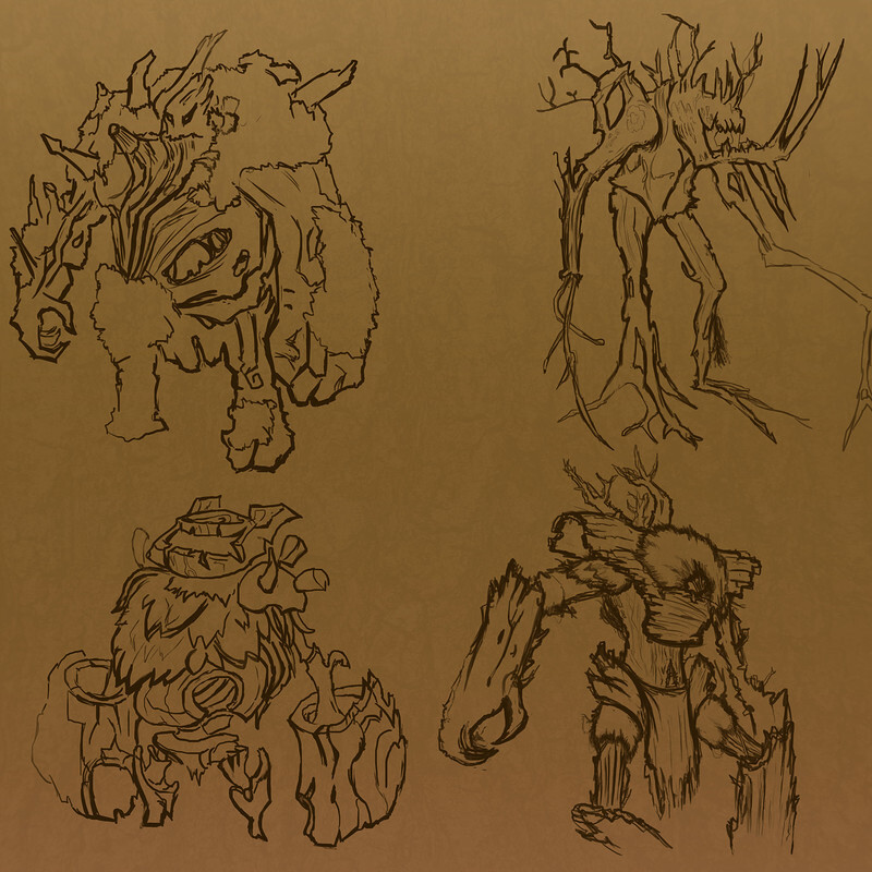 ArtStation - 2016 - 4 treants in line